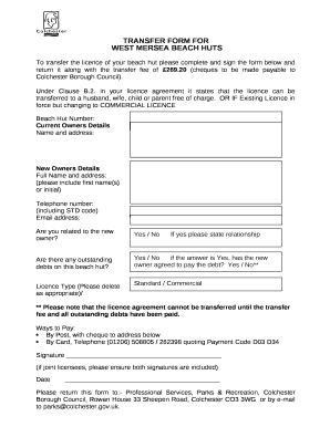 TRANSFER FOR Doc Template | pdfFiller