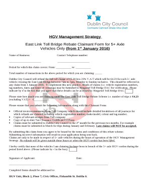 HGV Management Strategy Doc Template | pdfFiller