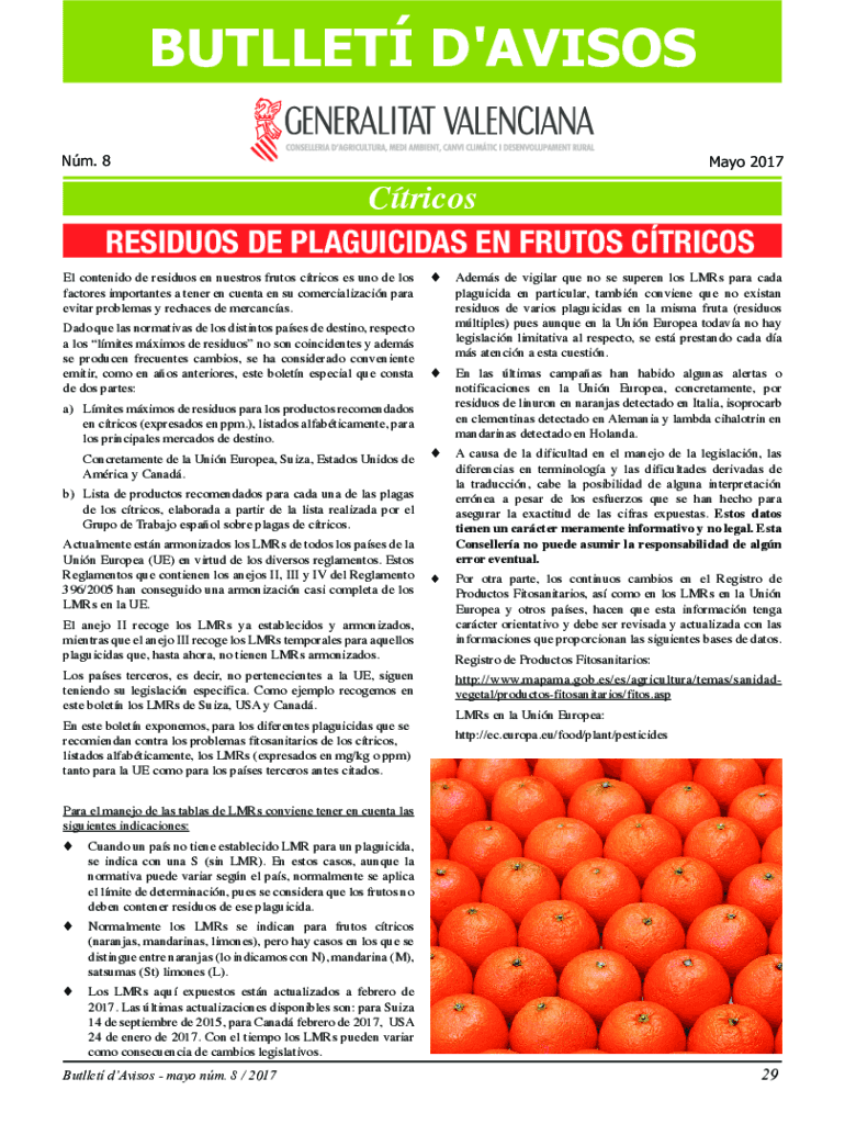 Fillable Online gipcitricos ivia BUTLLET D AVISOS - LA UNIO Fax Email ... Fillable Online gipcitricos ivia BUTLLET D AVISOS - LA UNIO Fax Email ...
