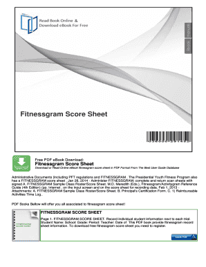 Fillable Online Fitnessgram Score Sheet Fax Email Print - pdfFiller