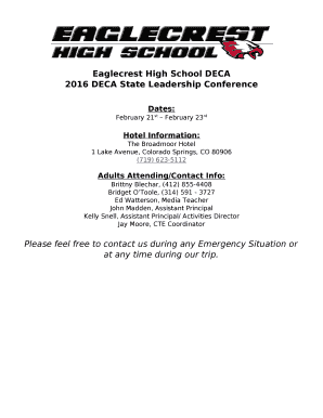 Eaglecrest High School DECA Doc Template | pdfFiller