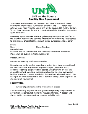 UNT on the Square Doc Template | pdfFiller