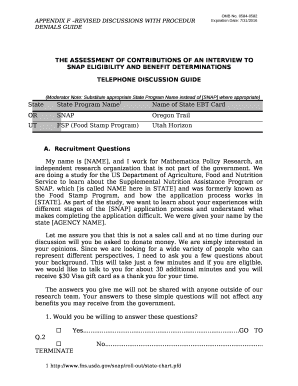 The Assessment of Contributions of an Interview to SNAP Eligibility and ...