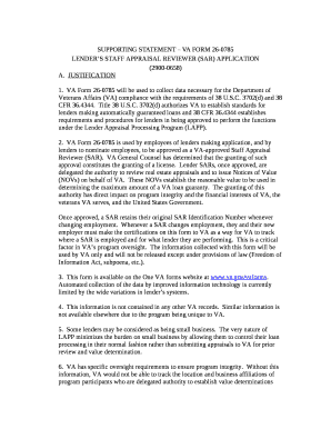 SUPPORTING STATEMENT VA 26-0785 Doc Template | pdfFiller