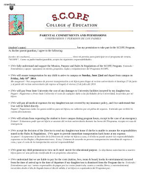 (students name)has my permission to take part in the SCOPE Program - ed ...