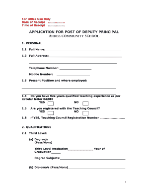 3 Present Position and where employed: Doc Template | pdfFiller