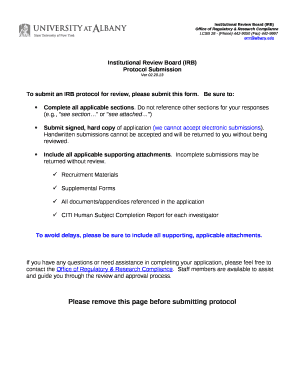 Protocol Submission Doc Template | pdfFiller