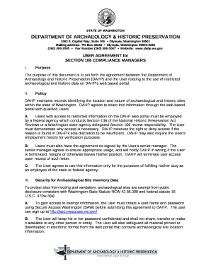 SECTION 106 COMPLIANCE MANAGERS Doc Template | pdfFiller