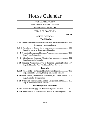 115th DAY OF BIENNIAL SESSION Doc Template | pdfFiller