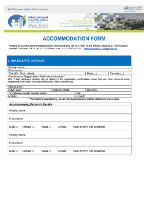 Please fill out the accommodation and send it by fax or e-mail to the ...
