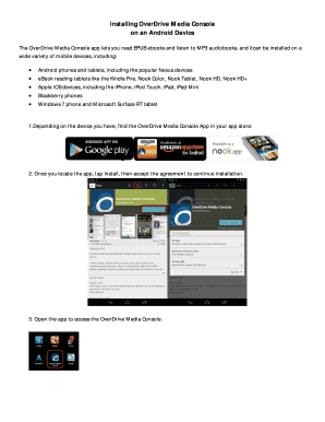 Fillable Online Installing OverDrive Media Console Fax Email Print ...