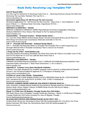 Fillable Online Book Daily Receiving Log Template PDF Fax Email Print ...