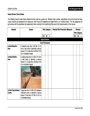 Fillable Online Hazard Review Check Sheets Fax Email Print - pdfFiller