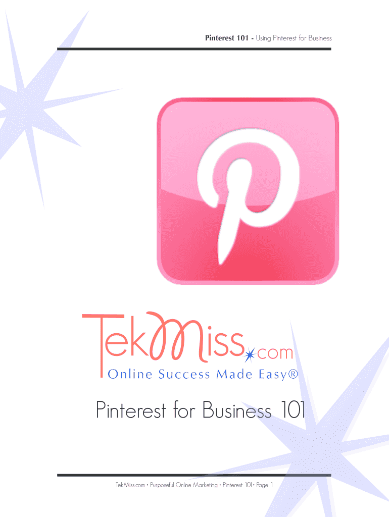Fillable Online Pinterest for Business 101 Fax Email Print - pdfFiller