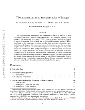 Fillable Online The momentum map representation of images Fax Email ...
