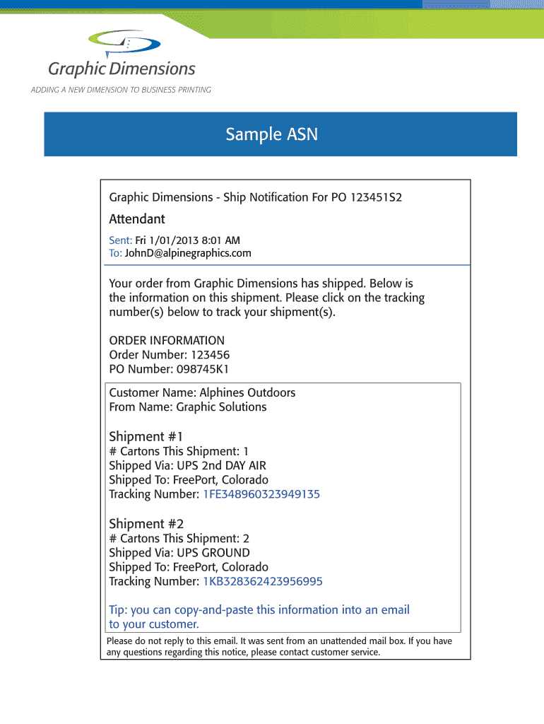 Fillable Online Sample ASN Fax Email Print - pdfFiller