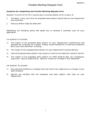 Guidance for completing the Flexible Working Request Doc Template ...