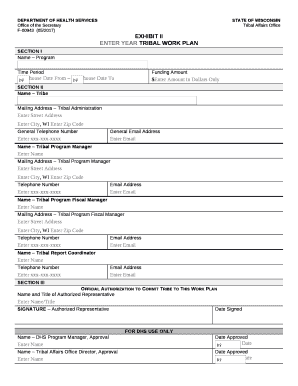 enter year tribal work plan Doc Template | pdfFiller