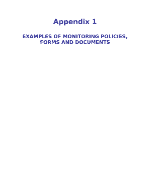 EXAMPLES OF MONITORING POLICIES, Doc Template | pdfFiller