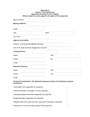 Supported Housing for NYC Region Doc Template | pdfFiller