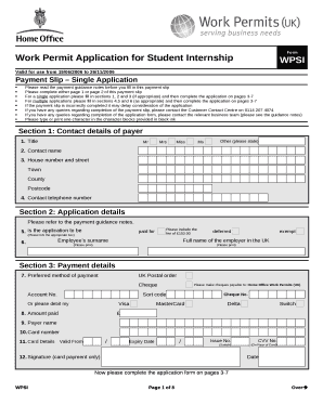 Work Permit Application for Student Internship Doc Template | pdfFiller