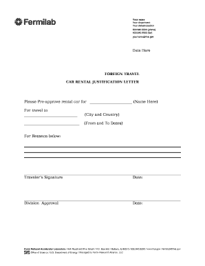 sample vehicle justification letter Doc Template | pdfFiller
