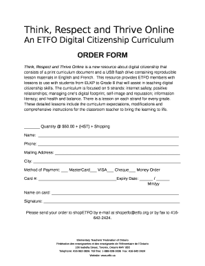 Think, Respect and Thrive Online Doc Template | pdfFiller