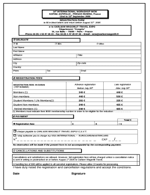 10th INTERNATIONAL WORKSHOP WCW Doc Template | pdfFiller