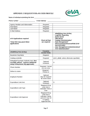 eVA Applications required - eva virginia Doc Template | pdfFiller