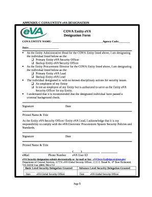 APPENDIX C COVA ENTITY eVA DESIGNATION - eva virginia Doc Template ...