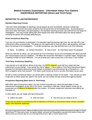 Medical Forensic Examination:Ination About Your Options Doc Template ...