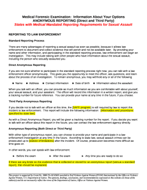 ANONYMOUS REPORTING (Direct and Third Party) Doc Template | pdfFiller