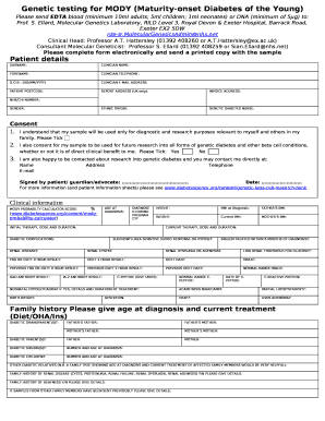 Genetic testing for MODY (Maturity-onset Diabetes of the Young) Doc ...