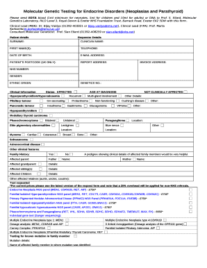 Molecular Genetic Testing for Endocrine Disorders (Neoplasias and ...