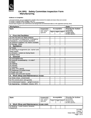 19R1Safety Committee Inspection Doc Template | pdfFiller