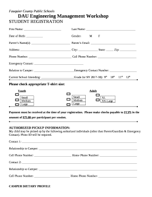 DAU Engineering Management Workshop Doc Template | pdfFiller
