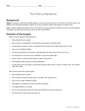 Fillable Online The Infancy Narratives Fax Email Print - pdfFiller