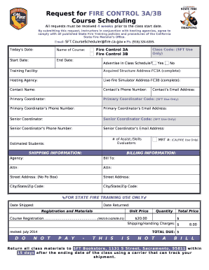 Request for FIRE CONTROL 3A/3B - osfm fire ca Doc Template | pdfFiller