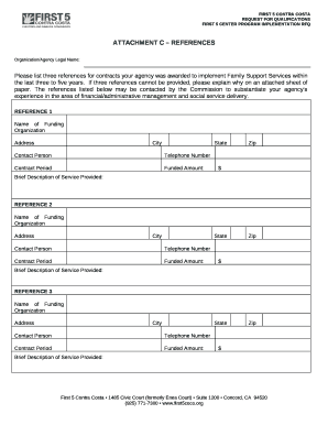 ATTACHMENT C REFERENCES Doc Template | pdfFiller