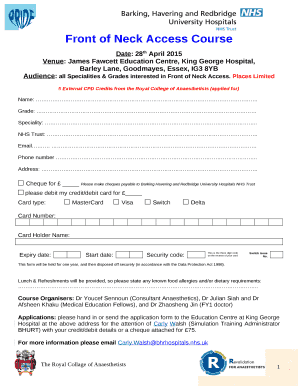 Front of Neck Access Course Doc Template | pdfFiller