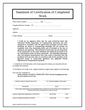 FDOT Permit Number: - - 853 - Doc Template | pdfFiller