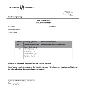 SIMILARITY INDEX Doc Template | pdfFiller