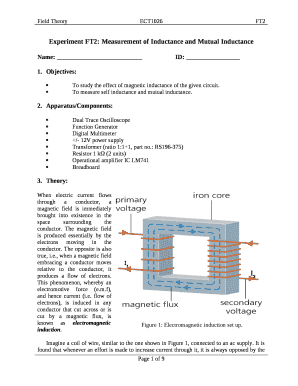 Experiment FT2:Measurement of Inductance and Mutual Inductance Doc Template | pdfFiller
