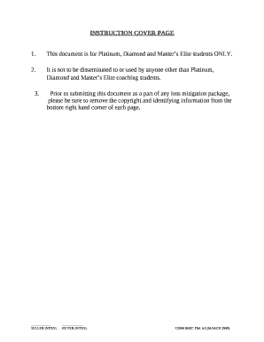 INSTRUCTION COVER PAGE Doc Template | pdfFiller