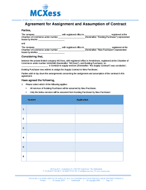 Agreement for Assignment and Assumption of Contract Doc Template ...