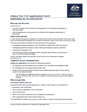 f42 Doc Template | pdfFiller