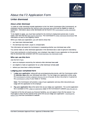 About the F2 Application Doc Template | pdfFiller
