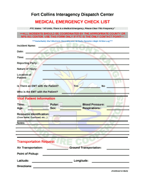 fort collins interagency dispatch center Doc Template | pdfFiller