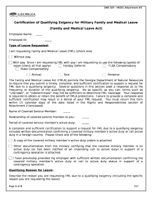 Certification of Qualifying Exigency for Military Family and Medical ...