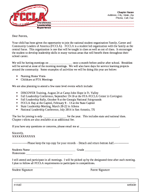 Foundation Georgia FCCLA Doc Template | pdfFiller